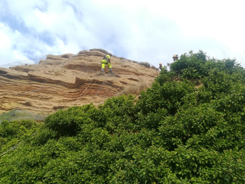 Protección de talud rocoso - Geoscan Consultoría SLP