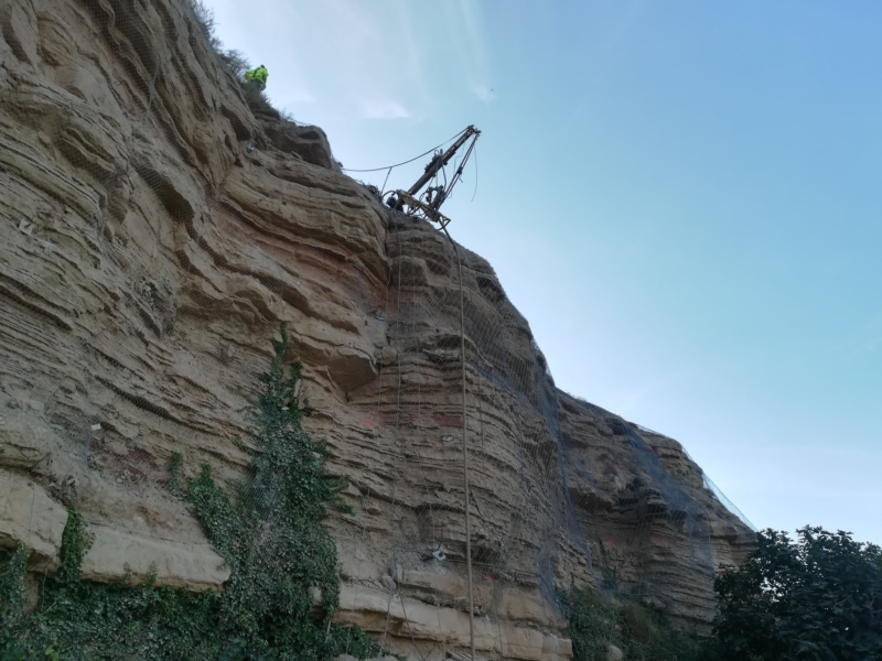 Protección de talud rocoso - Geoscan Consultoría SLP